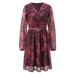 Aniston Casual Kleid Damen Gr&ouml;&szlig;e 38 melone / dunkelrot Winterkleid