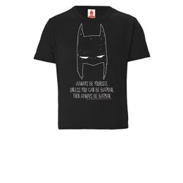 logoshirt T-Shirt 'DC Comics - Batman, Always Be Yourself' Jungen Gr&ouml;&szlig;e 140 schwarz / wei&szlig;