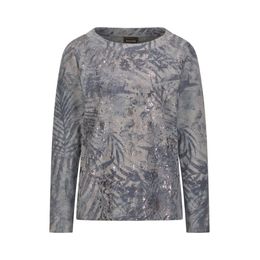 GOLDNER Sweatshirt Damen Gr&ouml;&szlig;e L/XL enzian / grau / violettblau / silber