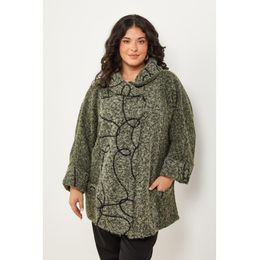Curvy Lady &Uuml;bergangsmantel in Khaki - 74% | Gr&ouml;&szlig;e 44/46 | Damenjacken