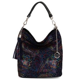 Mia Tomazzi Leder-Schultertasche in Schwarz - (B)28 x (H)31 x (T)15 cm - 76% | Damen-taschen