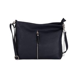 Mia Tomazzi Leder-Umh&auml;ngetasche "Alerami" in Dunkelblau - (B)30 x (H)25 x (T)10 cm - 75% | Damen-taschen