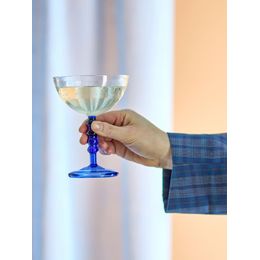 Bloomingville Cocktailglas "Noemi" in Transparent/ Blau - 230 ml - 39% | Gedeckter-tisch