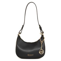 Mia Tomazzi Leder-Schultertasche "Farnese" in Schwarz - (B)24 x (H)14 x (T)9 cm - 73% | Damen-taschen