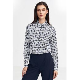 Nife Bluse in Blau/ Wei&szlig; - 80% | Gr&ouml;&szlig;e 38 | Damen-blusen