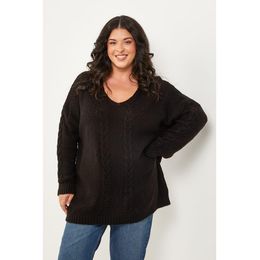 Curvy Lady Pullover in Schwarz - 71% | Gr&ouml;&szlig;e 40/42 | Damen-pullover-cardigans