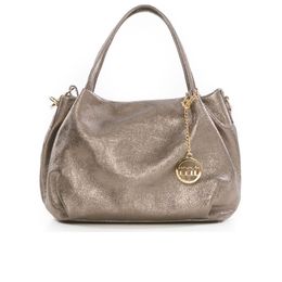 Mia Tomazzi Leder-Henkeltasche "Vigentino" in Gold - (B)26 x (H)20 x (T)14 cm - 73% | Damen-taschen