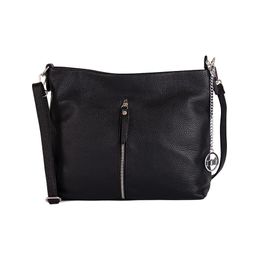 Mia Tomazzi Leder-Umh&auml;ngetasche "Alerami" in Schwarz - (B)30 x (H)25 x (T)10 cm - 74% | Damen-taschen