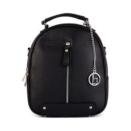 Lia Biassoni Leder-Rucksack in Schwarz - (B)23 x (H)27 x (T)10 cm - 75% | Damen-taschen