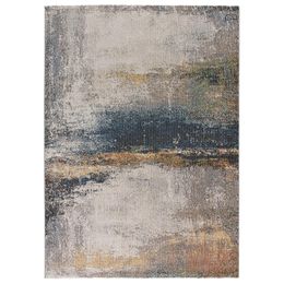 Moma Kurzflor-Teppich ''Parma'' in Blau/ Beige - 58% | Gr&ouml;&szlig;e 80x150 cm |