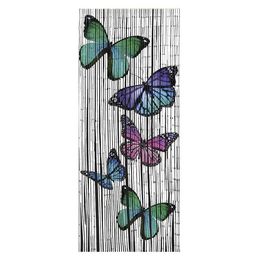 Wenko T&uuml;rvorhang "Butterflies" in Wei&szlig;/ Bunt - (L)200 x (B)90 cm - 38% | Gardinen-vorhaenge