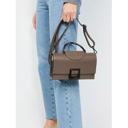 Christian Laurier Leder-Henkeltasche "Milo" in Grau - (B)22 x (H)15 x (T)8 cm - 66% | Damen-taschen
