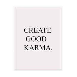 Liv Corday Bild 'Good Karma' Herren Gr&ouml;&szlig;e 30x40 schwarz / wei&szlig;