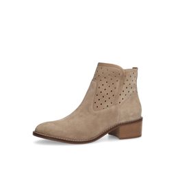 Manfield Stiefelette Damen Gr&ouml;&szlig;e 42 beige Winterschuhe