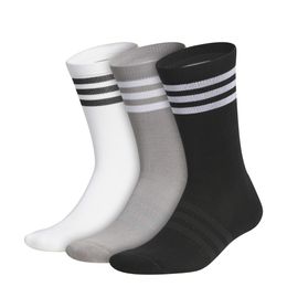 adidas Performance Sportsocken '3 PK CREW' Herren Gr&ouml;&szlig;e 31/33 hellgrau / schwarz / wei&szlig;