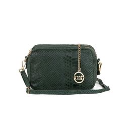 Mia Tomazzi Leder-Umh&auml;ngetasche "Ortles" in Gr&uuml;n - (B)21 x (H)14 x (T)8 cm - 76% | Damen-taschen