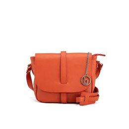 Lia Biassoni Leder-Umh&auml;ngetasche "Mella" in Orange - (B)24 x (H)20 x (T)9 cm - 75% | Damen-taschen
