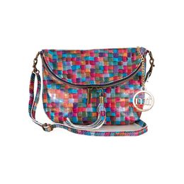 Mia Tomazzi Leder-Umh&auml;ngetasche "Famagosta" in Bunt - (B)24 x (H)18 x (T)4 cm - 73% | Damen-taschen