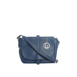 Lia Biassoni Leder-Umh&auml;ngetasche "Mella" in Blau - (B)24 x (H)20 x (T)9 cm - 75% | Damen-taschen