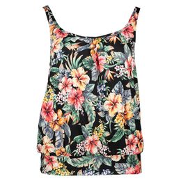 Lascana Tankini-Oberteil in Schwarz/ Bunt - 50% | Gr&ouml;&szlig;e 40 | Damen-bademode