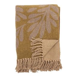 Bloomingville Plaid "Lark" in Beige/ Gelb - (L)160 x (B)130 cm - 36% | Decken