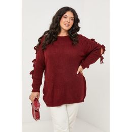 Curvy Lady Pullover in Bordeaux - 73% | Gr&ouml;&szlig;e 40/42 | Damen-pullover-cardigans