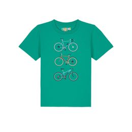 Watabout.kids T-Shirt '3 Fahrr&auml;der' Jungen Gr&ouml;&szlig;e 134/146 navy / hellblau / grasgr&uuml;n / wei&szlig;
