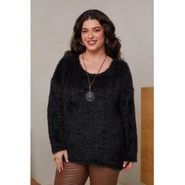 Curvy Lady Pullover in Schwarz - 75% | Gr&ouml;&szlig;e 48/50 | Damen-pullover-cardigans
