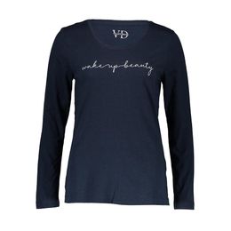 Vivance Pyjama-Oberteil in Dunkelblau - 68% | Gr&ouml;&szlig;e 44/46 | Damen-loungewear
