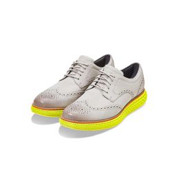 Cole Haan Schn&uuml;rschuh Herren Gr&ouml;&szlig;e 40.5 hellgrau / neongr&uuml;n