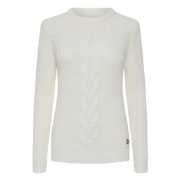 oxmo Pullover 'Natasja' Damen Gr&ouml;&szlig;e L braun / wei&szlig;