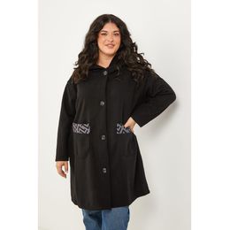 Curvy Lady &Uuml;bergangsjacke in Schwarz - 74% | Gr&ouml;&szlig;e 48/50 | Damenjacken