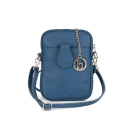 Lia Biassoni Leder-Handytasche "Paglia" in Blau - (B)15 x (H)20 x (T)1 cm - 74% | Damen-handytaschen