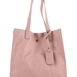 Lia Biassoni Leder-Schultertasche in Rosa - (B)34 x (H)28 x (T)12 cm - 76% | Damen-taschen
