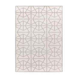 Atticgo Kurzflor-Teppich "Flora" in Creme/ Grau - 61% | Gr&ouml;&szlig;e 160x230 cm |