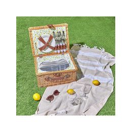 Garden Spirit Picknickkorb in Natur/ Gr&uuml;n - 21 Teile - 60% | Damen-outdoor-ausruestung