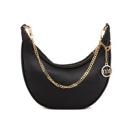 Mia Tomazzi Leder-Schultertasche "Zante" in Schwarz - (B)28 x (H)21 x (T)9 cm - 80% | Damen-taschen