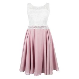 G.O.L. FINEST COLLECTION Kleid in Rosa/ Wei&szlig; - 54% | Gr&ouml;&szlig;e 158 | Kinderkleider