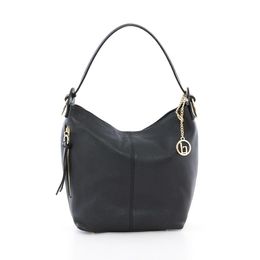 Lia Biassoni Leder-Schultertasche "Vara" in Schwarz - (B)26 x (H)27 x (T)13 cm - 76% | Damen-taschen