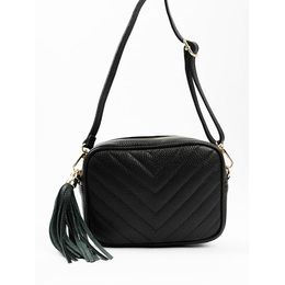 Lia Biassoni Leder-Umh&auml;ngetasche in Schwarz - (B)22 x (H)16 x (T)7 cm - 78% | Damen-taschen