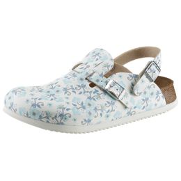 Birkenstock Clogs 'Kay' Damen Gr&ouml;&szlig;e 40 blau / gelb / wei&szlig;