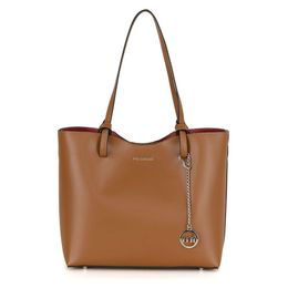 Mia Tomazzi Leder-Schultertasche in Hellbraun - (B)31 x (H)26 x (T)14 cm - 75% | Damen-taschen