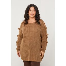 Curvy Lady Pullover in Hellbraun - 73% | Gr&ouml;&szlig;e 40/42 | Damen-pullover-cardigans