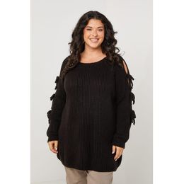 Curvy Lady Pullover in Schwarz - 73% | Gr&ouml;&szlig;e 40/42 | Damen-pullover-cardigans