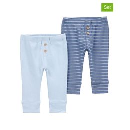 Carter's carter's 2er-Set: Sweathosen in Hellblau/ Blau - 35% | Gr&ouml;&szlig;e 74 | Babyhosen