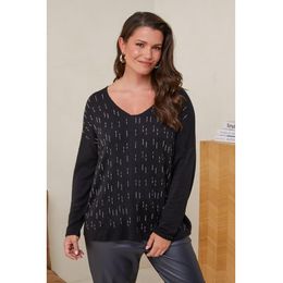 Curvy Lady Pullover in Schwarz - 74% | Gr&ouml;&szlig;e 40/42 | Damen-pullover-cardigans