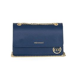 Mia Tomazzi Leder-Umh&auml;ngetasche "Bagarotti" in Blau - (B)19 x (H)15 x (T)9 cm - 79% | Damen-taschen