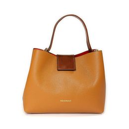 Mia Tomazzi Leder-Schultertasche ''Fusetti'' in Gelb - (B)34 x (H)24,5 x (T)12,5 cm - 75% | Damen-taschen