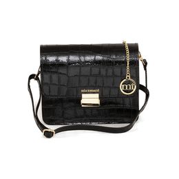 Mia Tomazzi Leder-Umh&auml;ngetasche in Schwarz - (B)23 x (H)18 x (T)7 cm - 75% | Damen-taschen