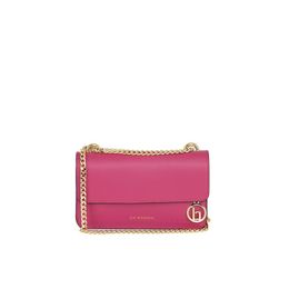 Lia Biassoni Leder-Umh&auml;ngetasche in Pink - (B)24 x (H)15 x (T)4 cm - 76% | Damen-taschen